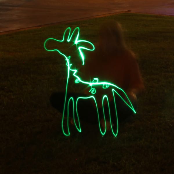 Light Painting Games in Darling Harbour