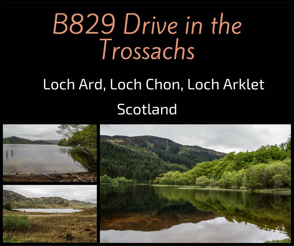 Road B829 (Trossachs, Scotland) - Lochs Arklet, Chon and Ard
